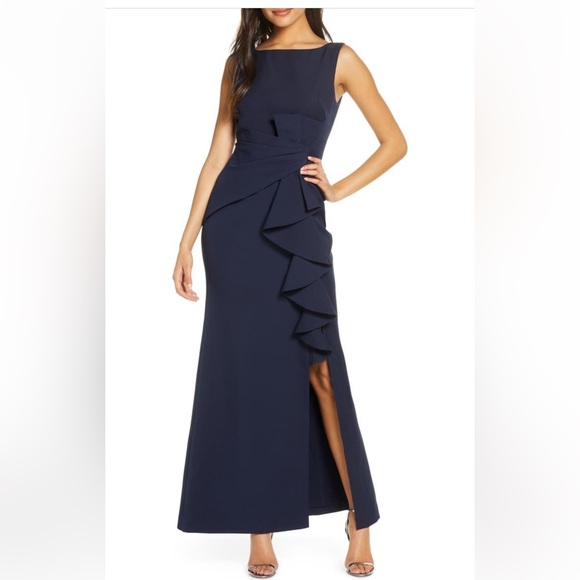 Eliza J | Dresses | Eliza J Ruffle Front Gown | Poshmark